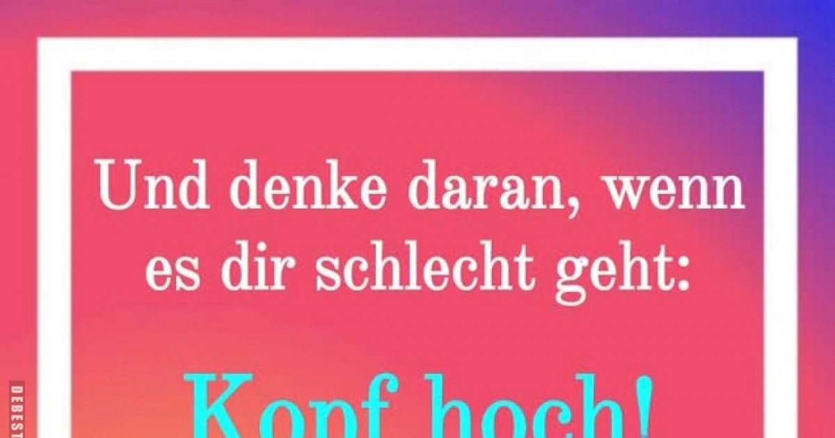 Neue Bilder und Memes - Kopf Hoch - lustig, kostenlos - DEBESTE.de