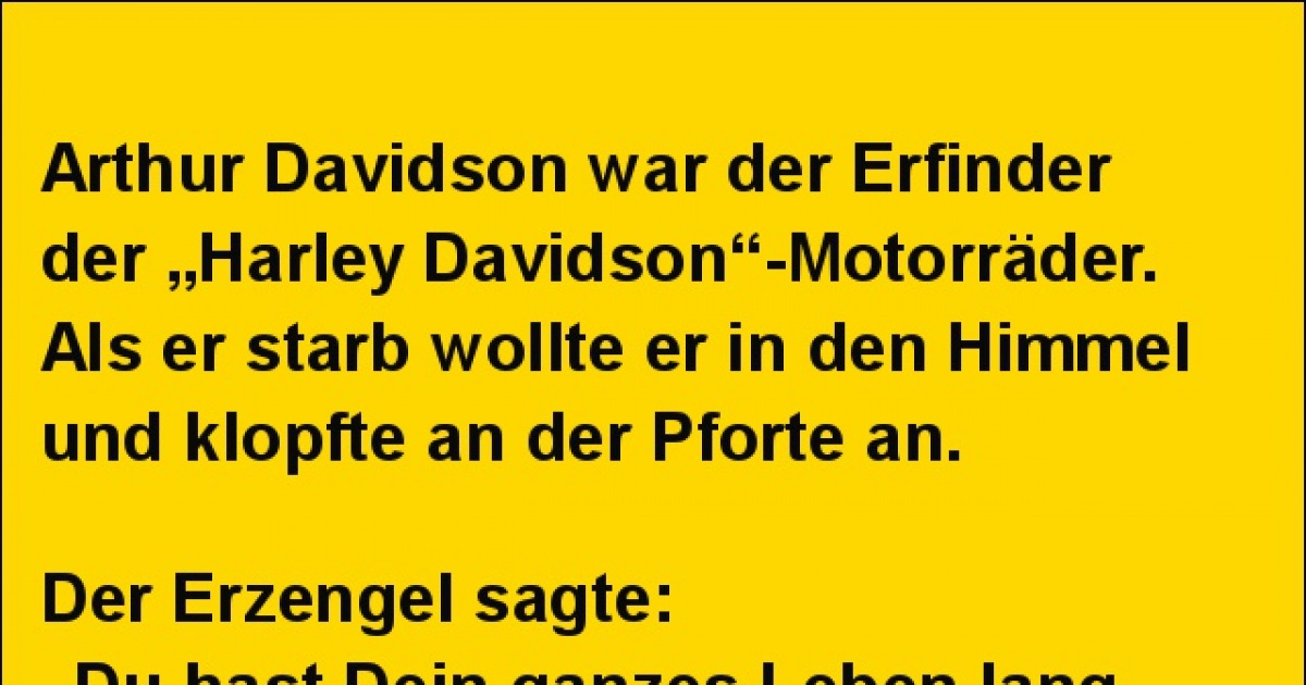 Harley Sprche Witze