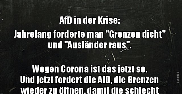 AfD in der Krise: Jahrelang forderte man "Grenzen dicht".. | Lustige ...