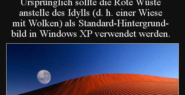 Ursprünglich sollte die Rote Wüste anstelle des Idylls (d. h. einer ...