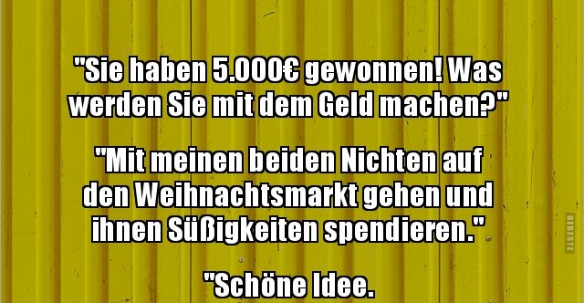 "Sie haben 5.000€ gewonnen! Was werden Sie mit dem Geld.." | Lustige ...