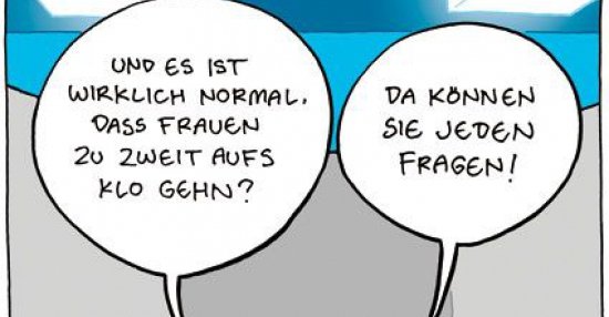 Und es ist wirklich normal. Dass Frauen zu zweit aufs Klo.. | Lustige ...