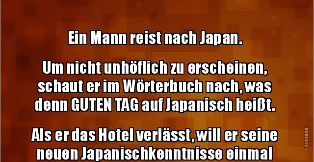 Ein Mann reist nach Japan.Um nicht unhöflich zu.. | Lustige Bilder ...