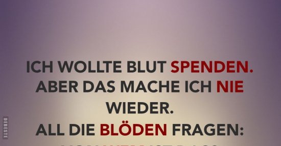 Ich wollte Blut spenden. Aber ich mache ich nie wieder... | Lustige ...