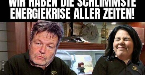 Wir haben die schlimmste Energiekrise aller Zeiten! Das Beste, was ich für euch tun kann, ist ...