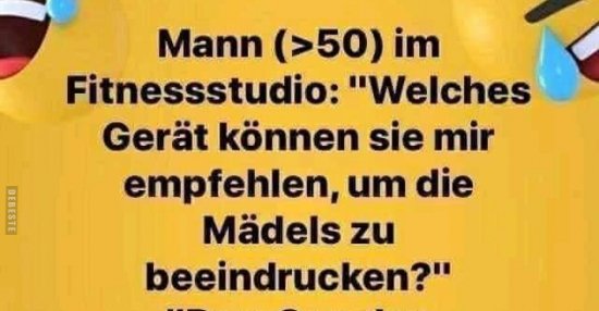 Mann (>50) im Fitnessstudio: "Welches Gerät können sie".. | Lustige ...