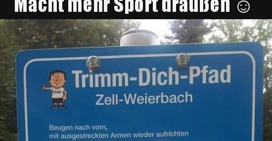 Macht mehr Sport draußen ☺ | Lustige Bilder, Sprüche, Witze, echt lustig