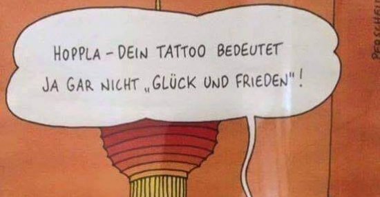 Hoppla - Dein Tattoo bedeutet ja gar nicht "Glück und.." | Lustige ...