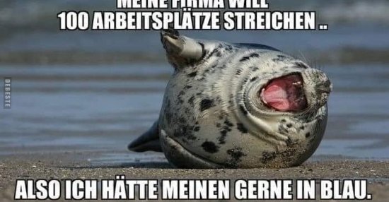 Meine Firma will 100 Arbeitsplätze streichen... | Lustige Bilder ...