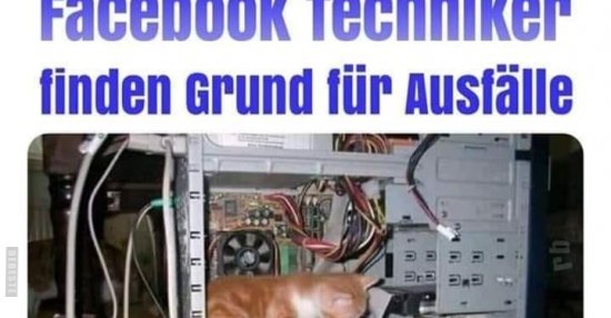 Facebook Techniker finden Grund für Ausfälle.. | Lustige Bilder ...