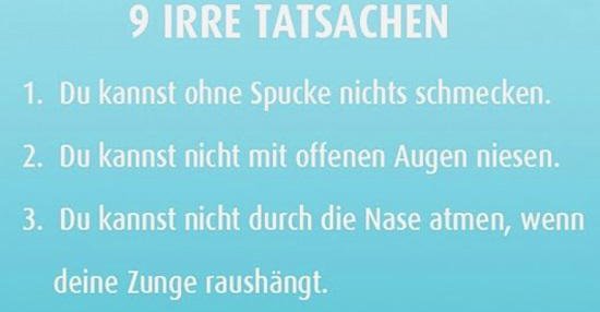 9 Irre Tatsachen, die ihr unbedingt ausprobieren solltet.. | Lustige ...