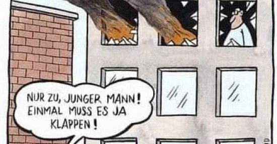 Nur zu, junger Mann! Einmal muss es ja klappen! - DEBESTE.de