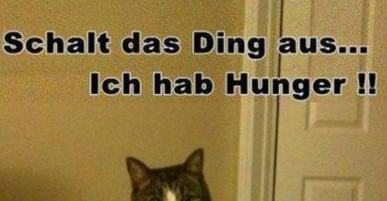 Schalt das Ding aus... Ich hab Hunger!!.. | Lustige Bilder, Sprüche ...
