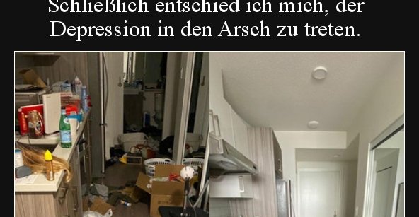 Schließlich entschied ich mich, der Depression in den.. | Lustige ...