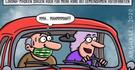 Corona-Masken sorgen auch für mehr Ruhe bei gemeinsamen.. | Lustige ...