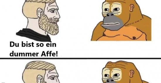Du bist so ein dummer Affe! Und du bestellst digitale Versionen von ...