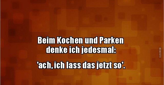 Beim Kochen und Parken denke ich jedesmal.. | Lustige Bilder, Sprüche ...