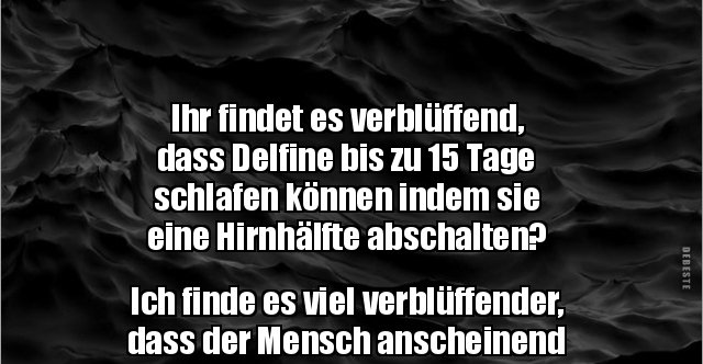 Ihr findet es verblüffend, dass Delfine bis zu 15 Tage.. | Lustige ...