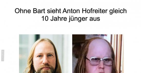 Ohne Bart sieht Anton Hofreiter gleich 10 Jahre jünger aus - DEBESTE.de