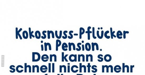 Kokosnuss-Pflücker in Pension. Den kann so schnell nichts mehr auf die Palme bringen! - DEBESTE.de