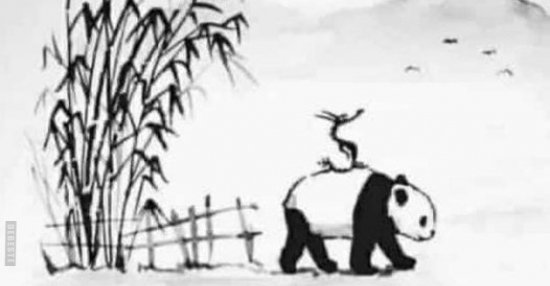 "Was ist wichtiger?", fragte der große Panda, "Der Weg oder ...