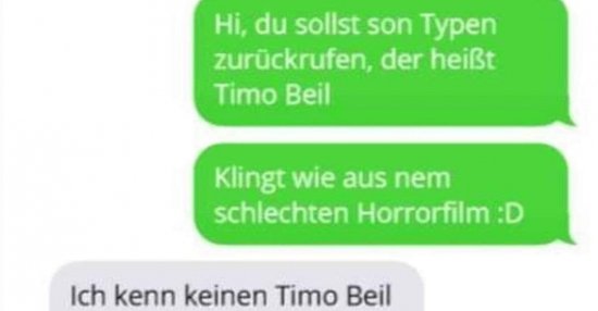 Hi, du sollst son Typen zurückrufen, der heißt Timo.. | Lustige Bilder ...