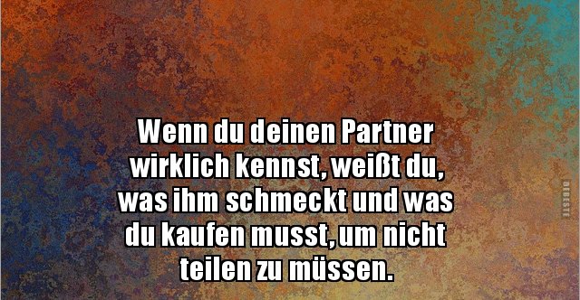 Wenn du deinen Partner wirklich kennst, weißt du.. | Lustige Bilder ...