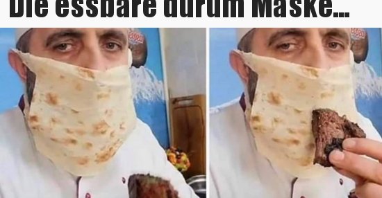 Die essbare dürüm Maske... | Lustige Bilder, Sprüche, Witze, echt lustig