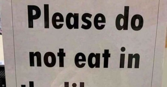 Please do not eat in the library. - DEBESTE.de