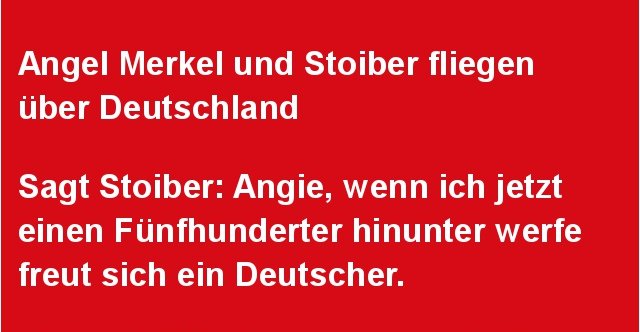 Angel Merkel und Stoiber fliegen über Deutschland | Lustige Bilder ...