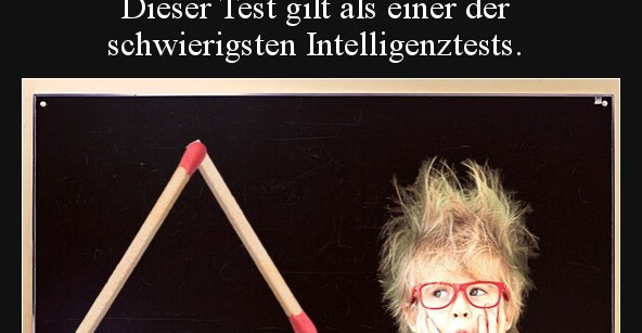 Dieser Test gilt als einer der schwierigsten Intelligenztests. Wie ...