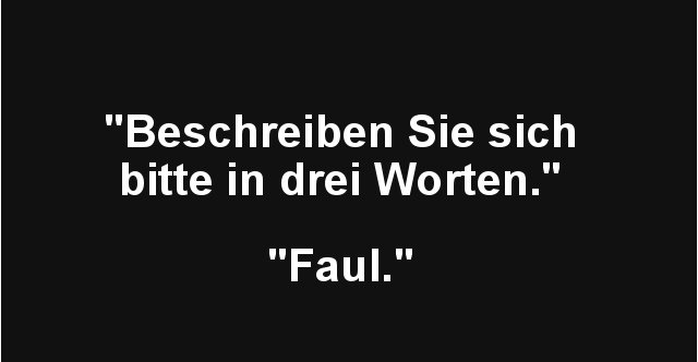 In 3 Worten Beschreiben Lustig
