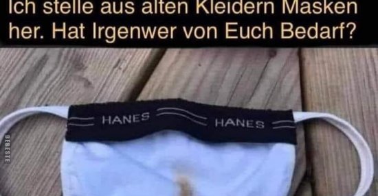 Ich stelle aus alten Kleidern Masken her. Hat Irgenwer von.. | Lustige ...