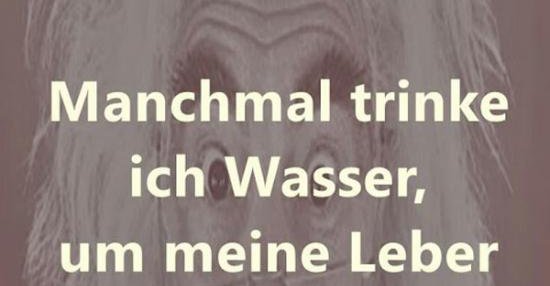 Manchmal trinke ich Wasser.. | Lustige Bilder, Sprüche, Witze, echt lustig
