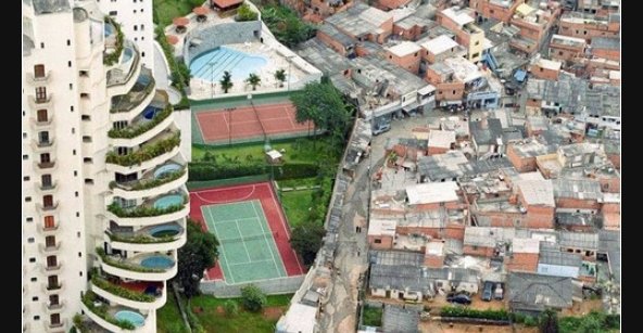 Eine Mauer, die arm von reich trennt, Sao Paulo.. | Lustige Bilder ...