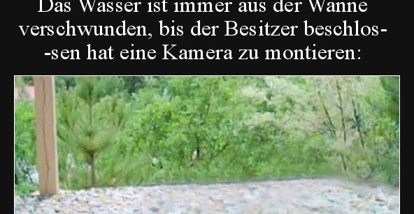 Das Wasser ist immer aus der Wanne verschwunden, bis der.. | Lustige ...