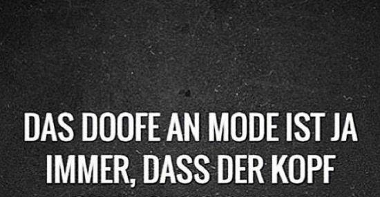 Das Doofe an Mode ist ja immer.. | Lustige Bilder, Sprüche, Witze, echt ...