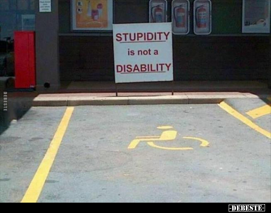 STUPIDITY is not a DISABILITY - DEBESTE.de
