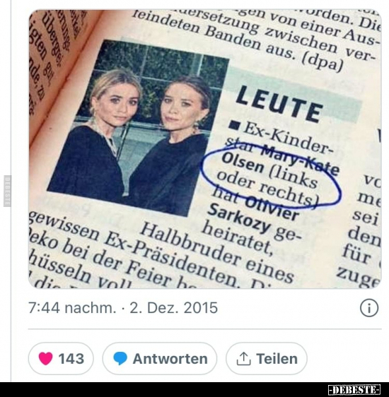 Olsen (links oder rechts) - DEBESTE.de