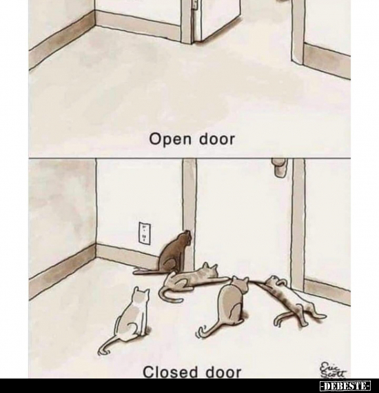 Open door - Closed door - DEBESTE.de